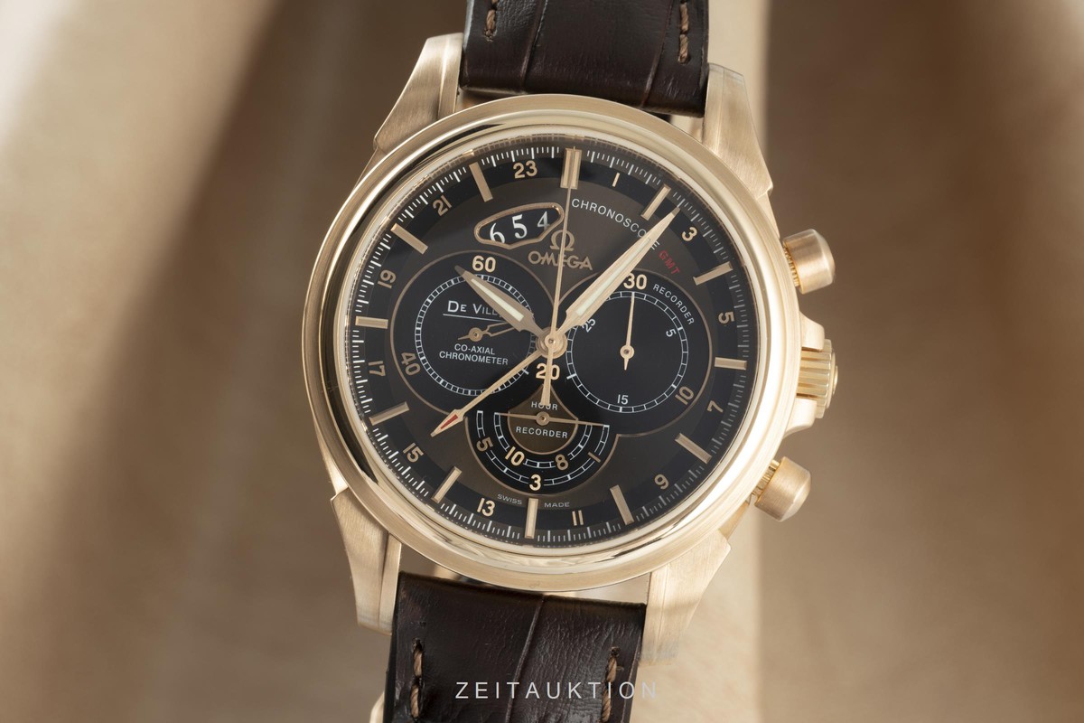 Omega De Ville chronograph 18 ct red gold automatic Kal. 3603 Ref. 422 ...