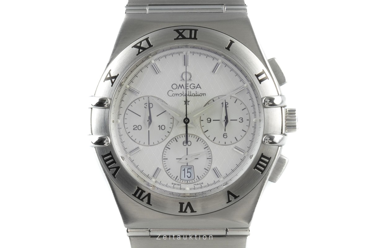 Omega Constellation chronograph steel quartz Kal. 1270 Ref. 1542.30.00 ...