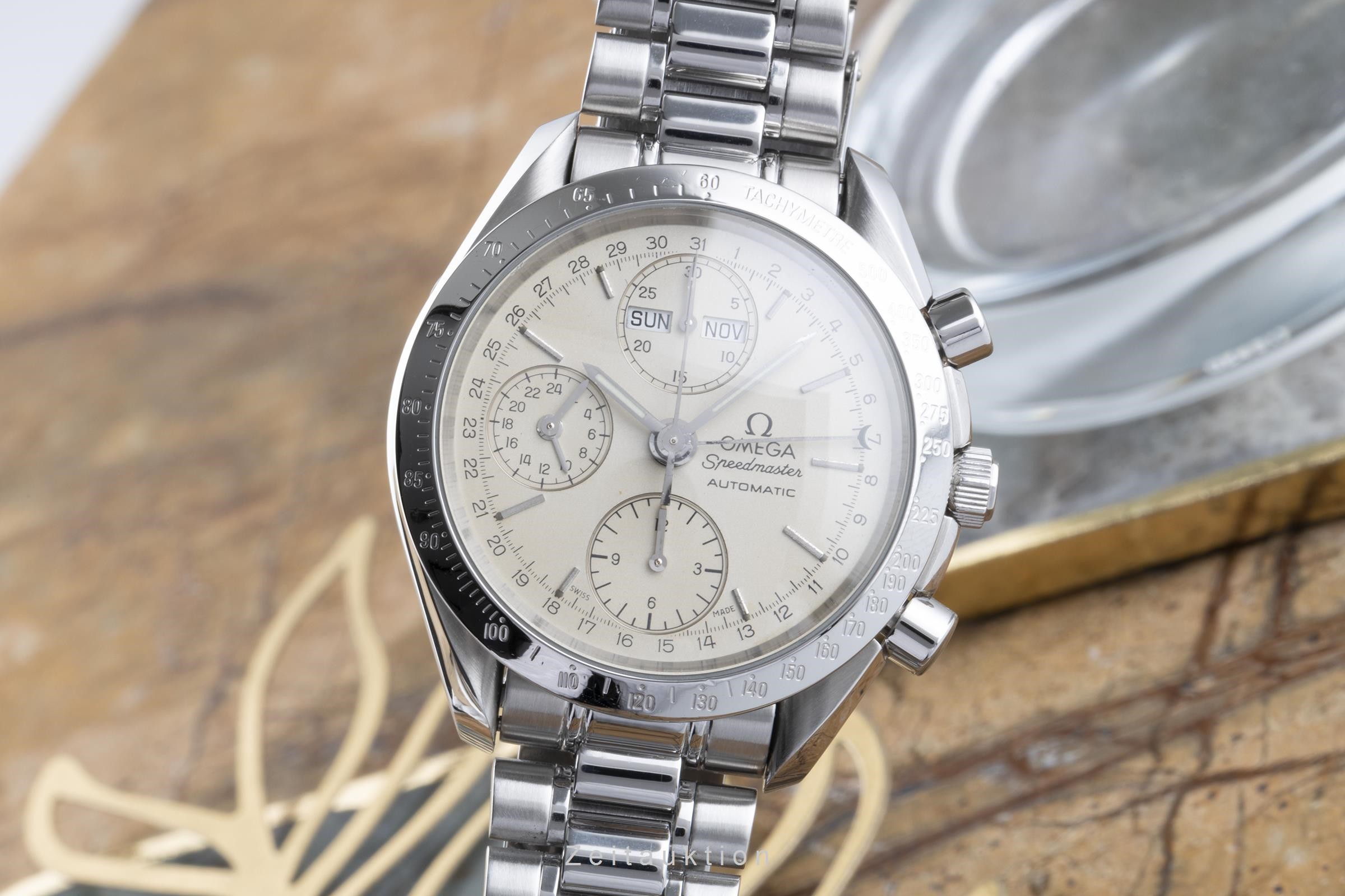 Omega Speedmaster Date Chronograph Stahl Automatik Kal. 1150 Ref. 175. ...