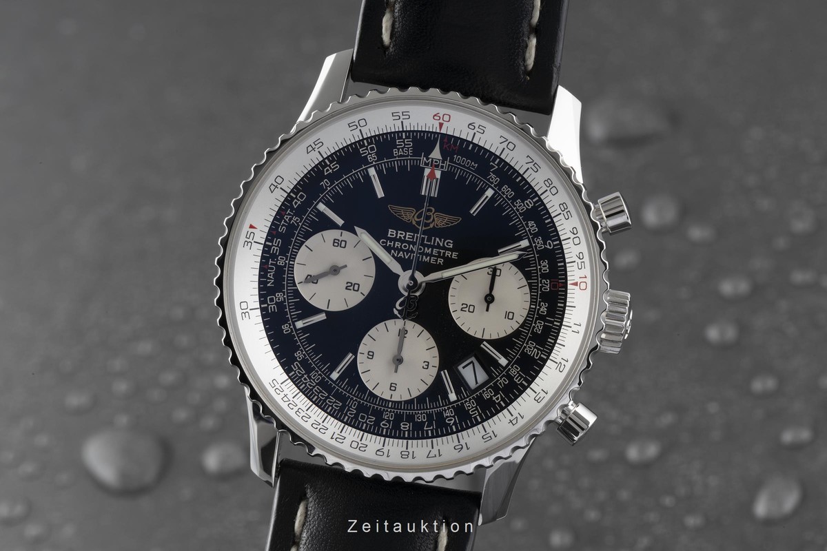 Breitling Navitimer chronograph steel automatic Kal. B23 Ref. A23322 ...
