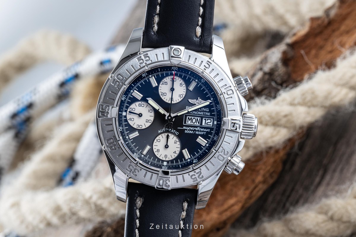 Breitling Superocean chronograph steel automatic Kal. B13 Ref. A13340 ...