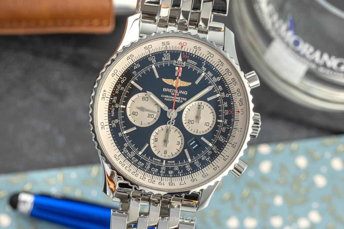 Breitling Navitimer chronograph steel automatic Kal. B01 Ref. AB0127 ...