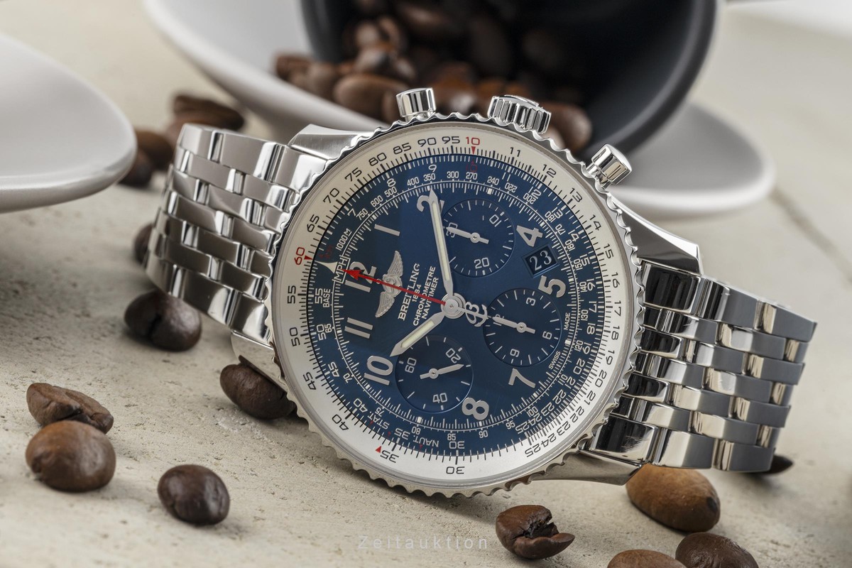 Breitling Navitimer chronograph steel automatic Kal. B01 Ref. AB0121C4 ...