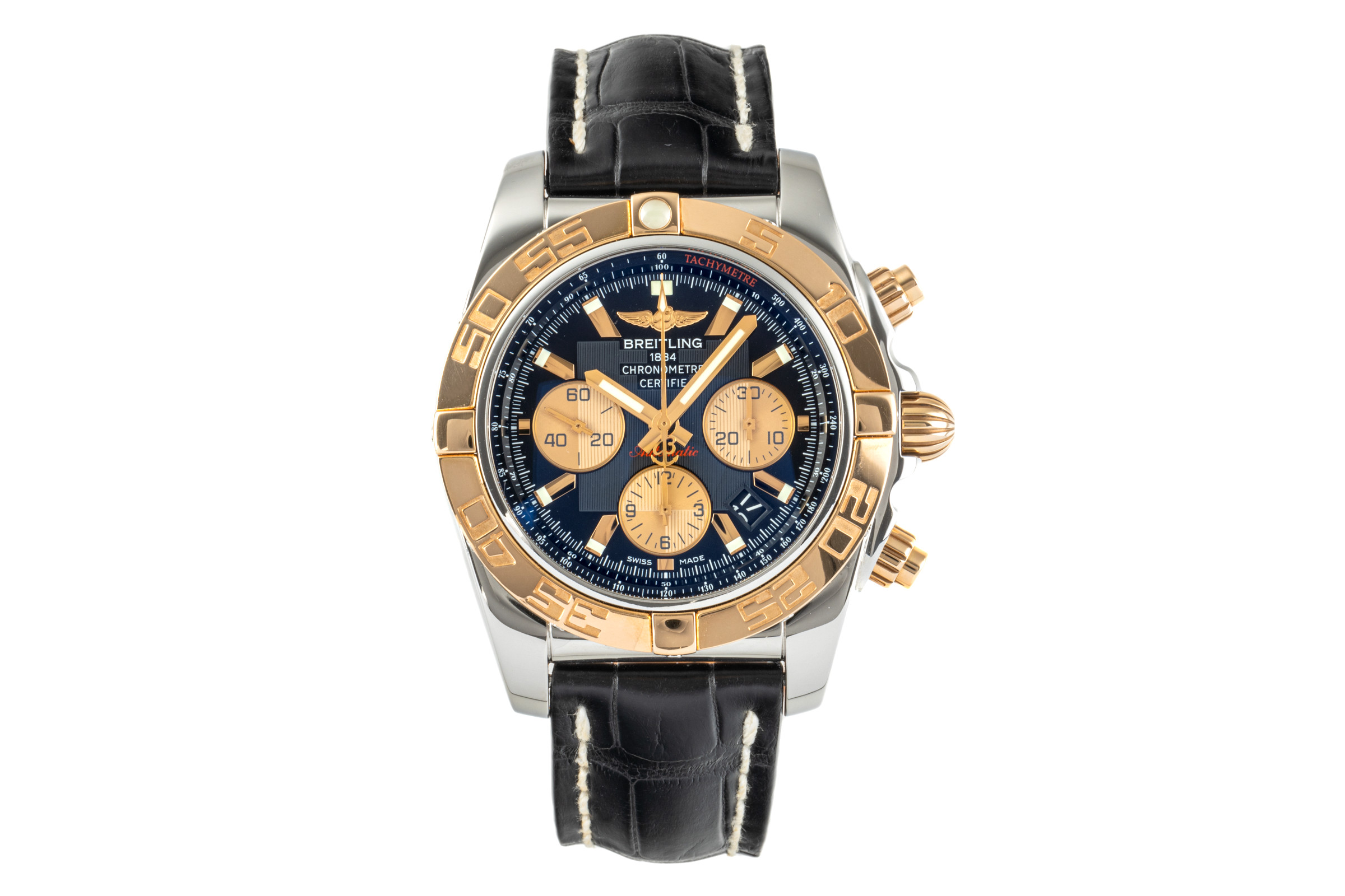 Breitling Chronomat 44 chronograph steel / gold automatic Kal. B01 Ref ...