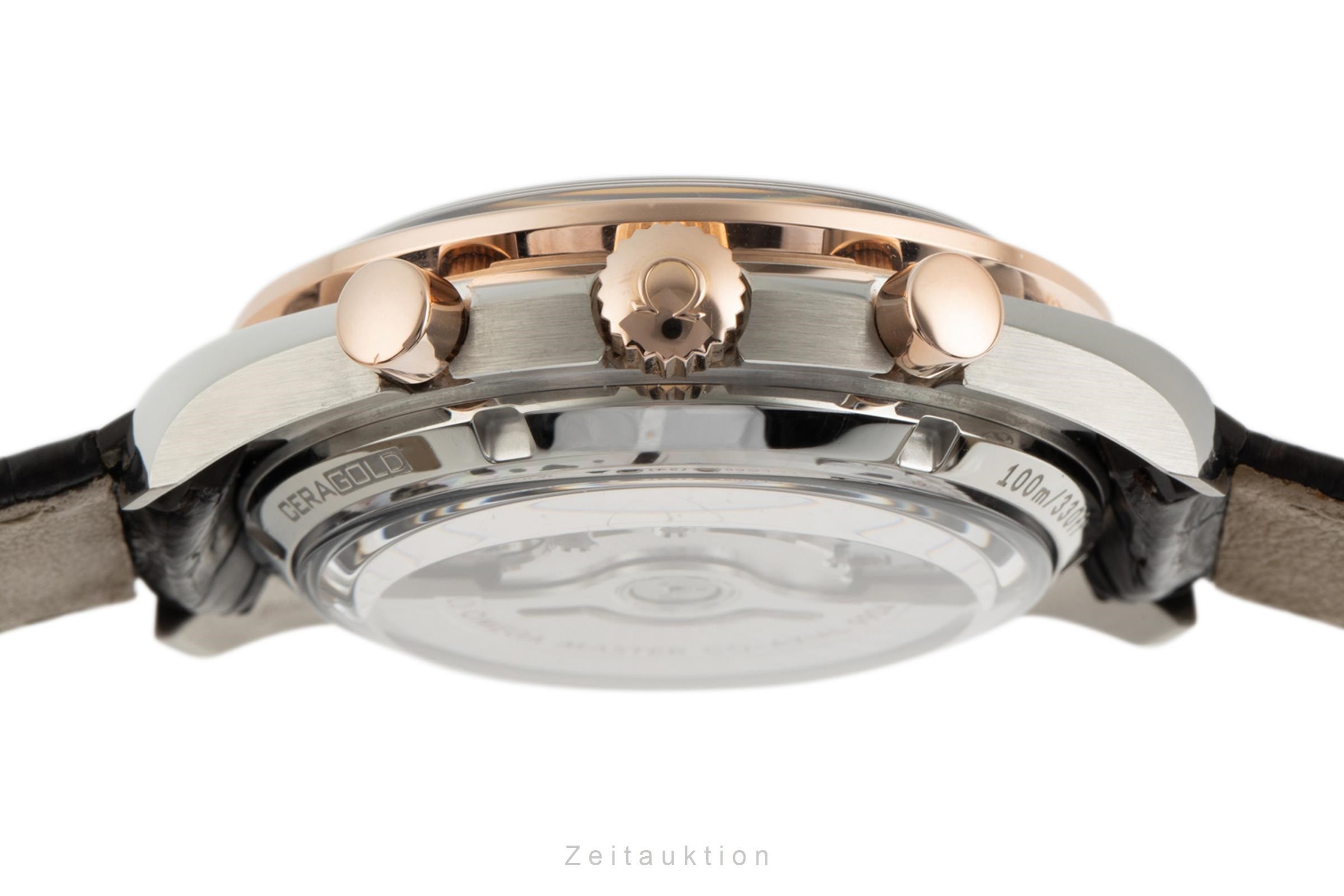 Omega Speedmaster Moonwatch chronograph steel / gold automatic Kal ...