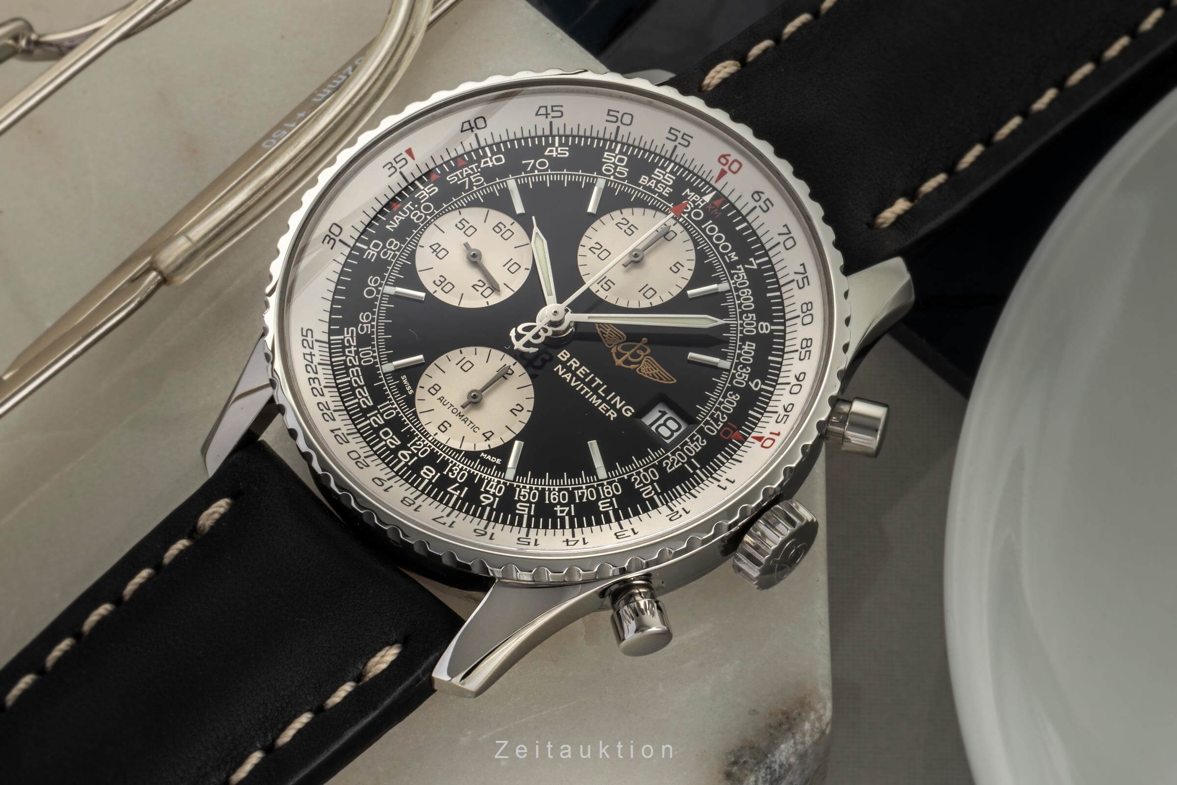 Breitling Old Navitimer Chronograph Stahl Automatik Kal. B13 Ref ...