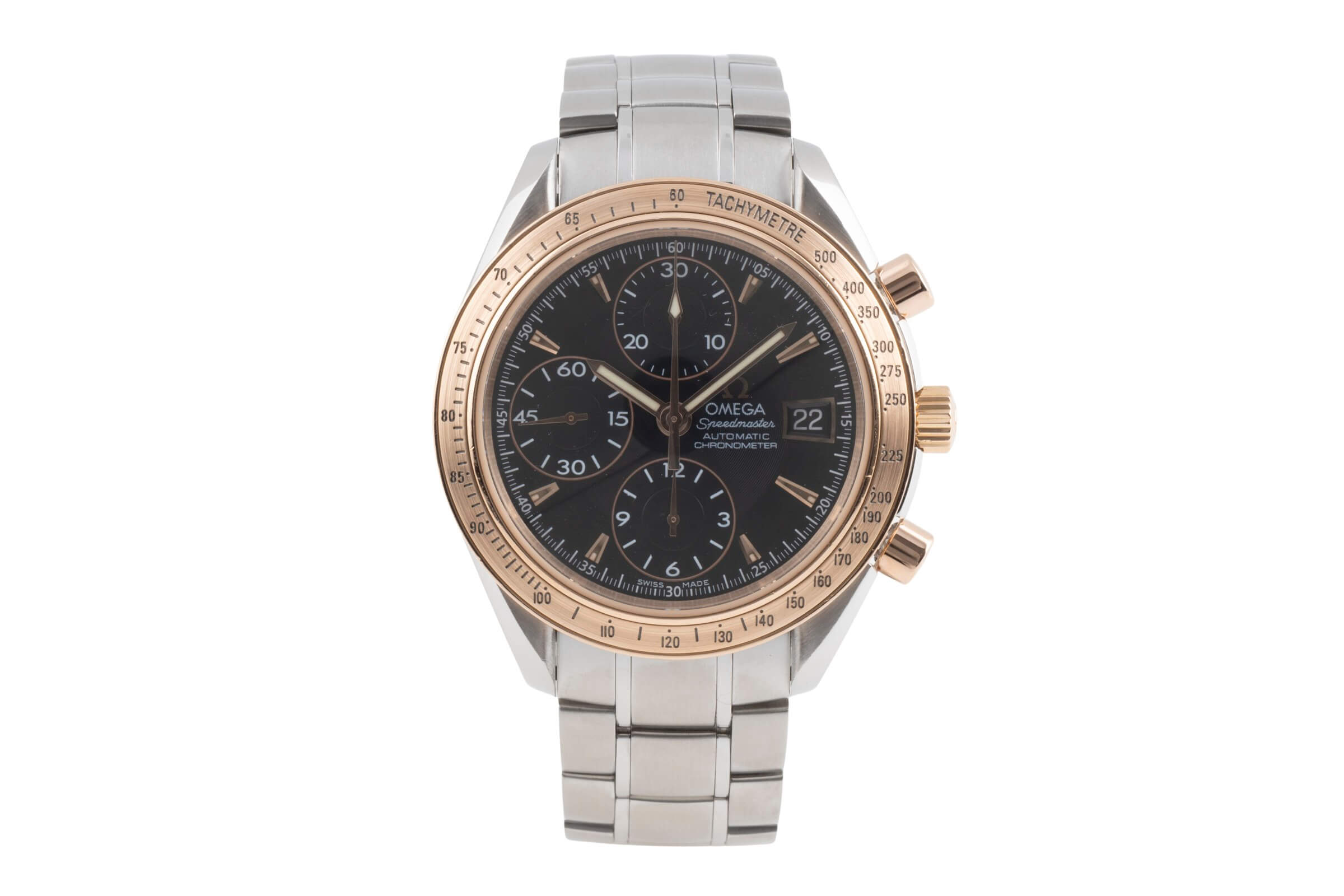 Omega Speedmaster Date Chronograph Stahl / Gold Automatik Kal. 1164 Ref ...